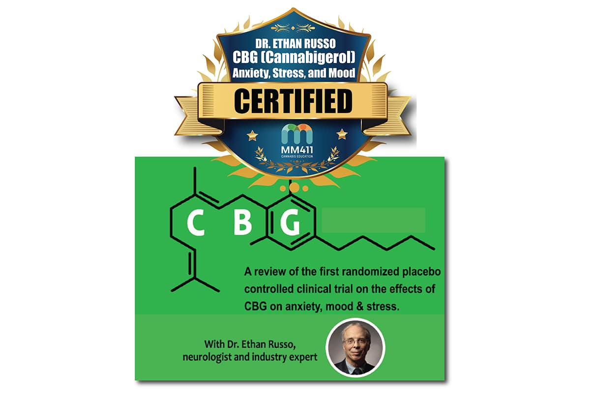 Cannabigerol CBG Webinar With Dr Ethan Russo From CReDO Science